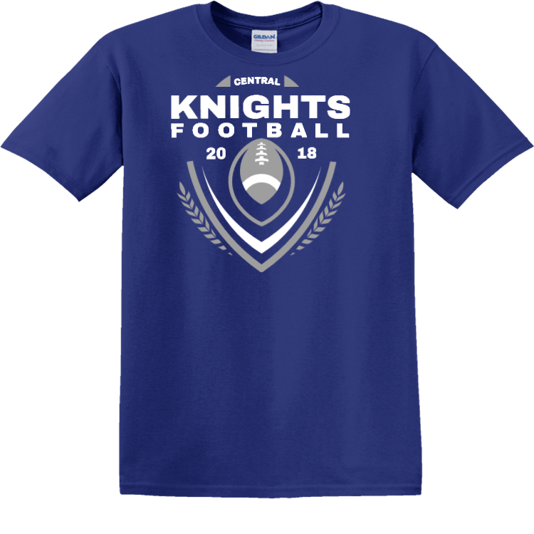 Knights-Football-T-ShirtsMen's 100% Cotton T-Shirts Gildan 5000