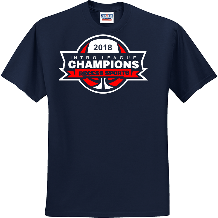 INTRO LEAGUE CHAMPIONS RECESS SPORTS 2018 Men's 50/50 Cotton/Polyester ...