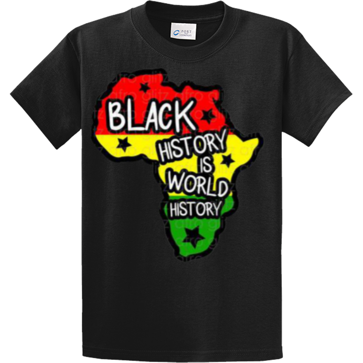 Black world history Men's 100% Cotton T-Shirts PC61