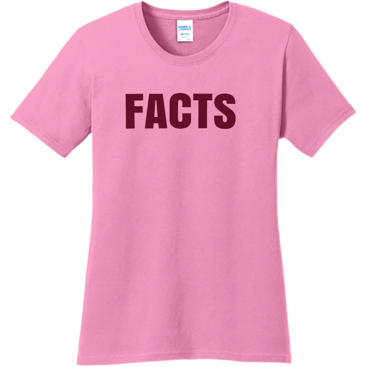 FACTS Women's 100% Cotton T-Shirts Port And Company LPC54