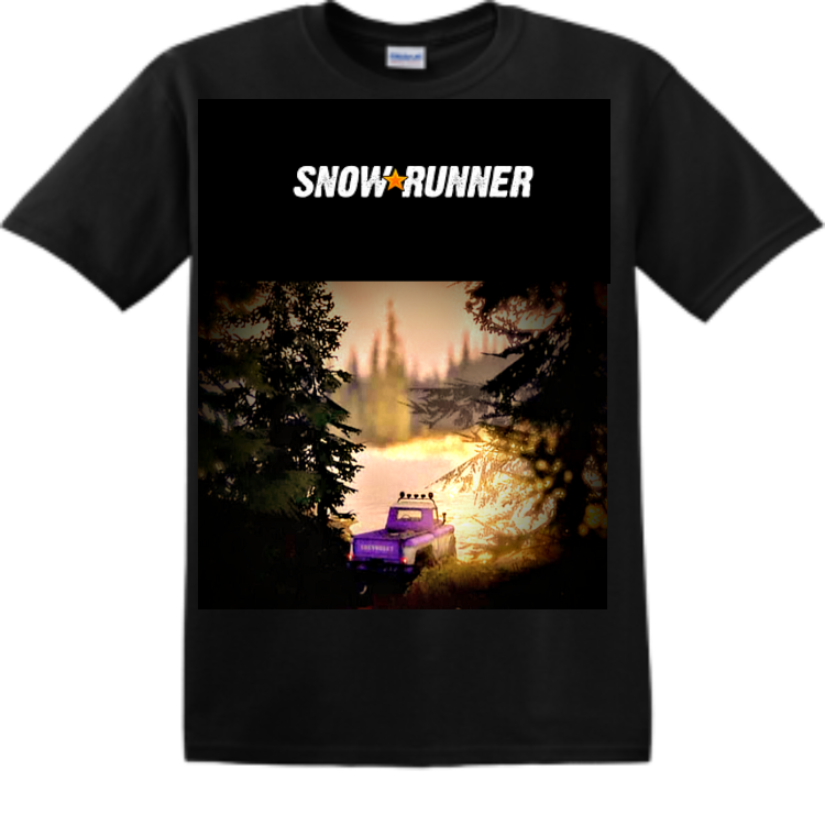 Snowrunner sunset Men's 100% Cotton T-Shirts Gildan 5000