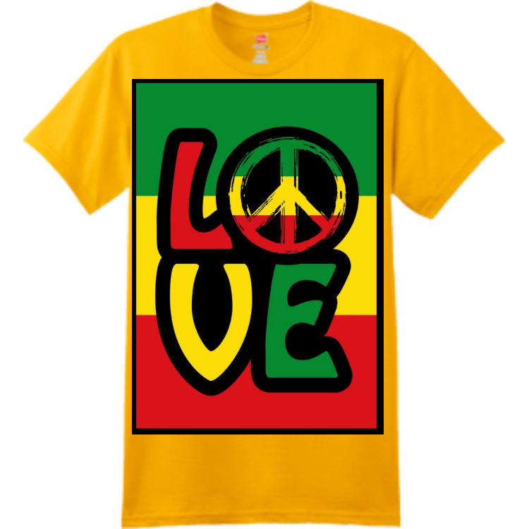 Reggae Love Men's 100% Cotton T-Shirts Hanes 4980