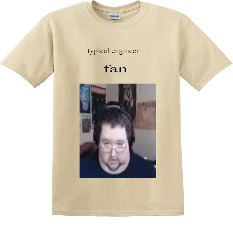 typical engineer fan Men's 100% Cotton T-Shirts Gildan 5000