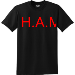 HAM Men's 50/50 Cotton/Polyester T-Shirts Gildan 8000