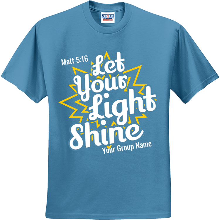 Let Your Light Shine Matt 516 NTC Youth Group Men's 50/50 Cotton ...