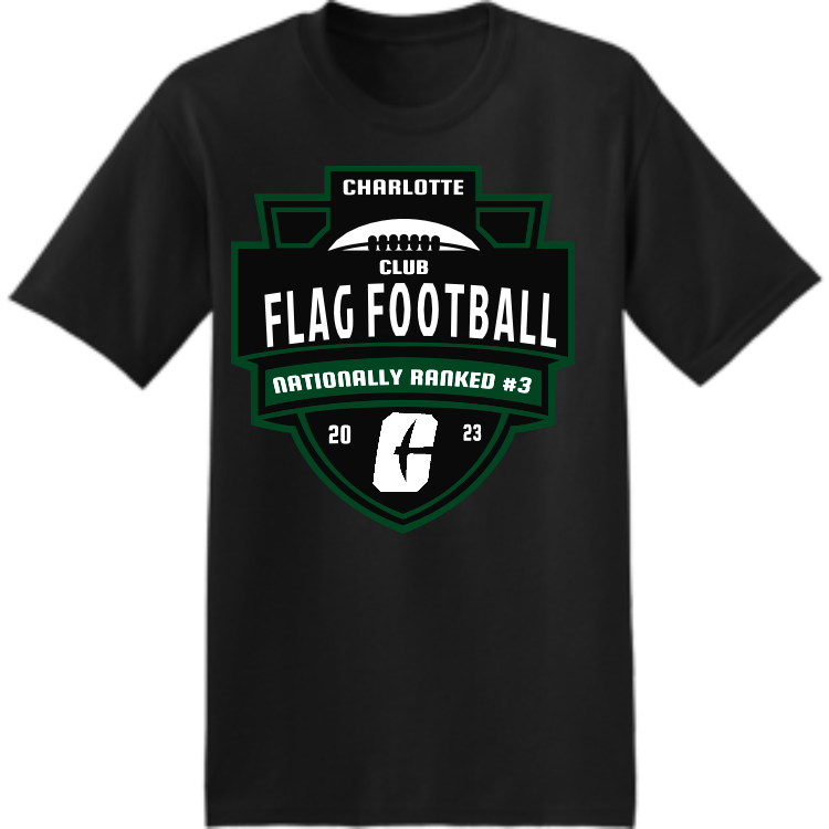 UNCC FLAG Men's 50/50 Cotton/Polyester T-Shirts Hanes 5170