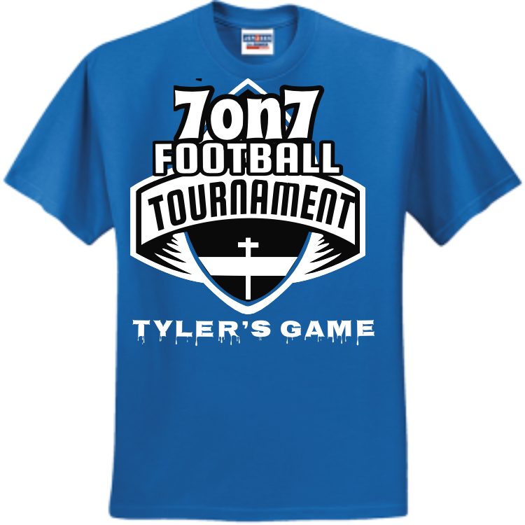 Tyler game Men's 50/50 Cotton/Polyester T-Shirts Jerzees 29M