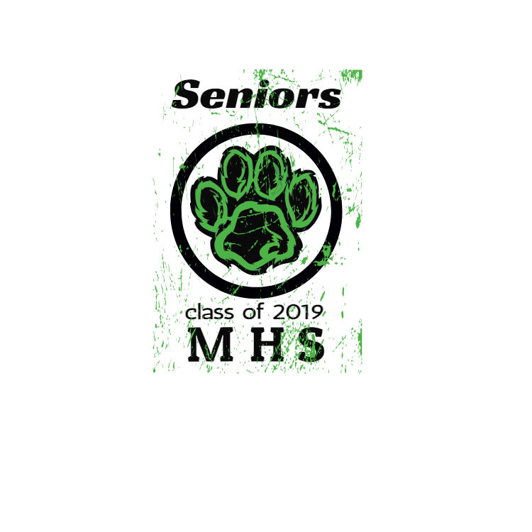 MHS Seniors class of 2019 Men's 50/50 Cotton/Polyester T-Shirts Gildan 8000