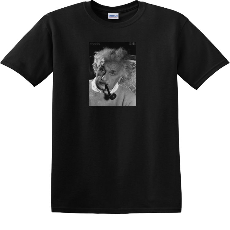 einstein smoking a pipe Men's 100% Cotton T-Shirts Gildan 5000