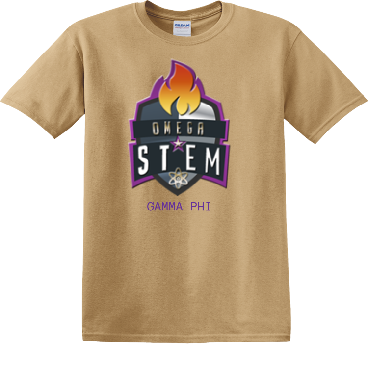 GAMMA PHI OMEGA STEM Men's 100% Cotton T-Shirts Gildan 5000